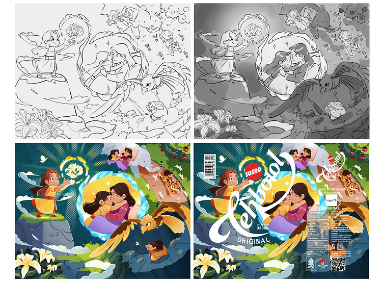 Label Packaging Illustration | Teh Botol Sosro 2025 by Andi Andriansyah ...