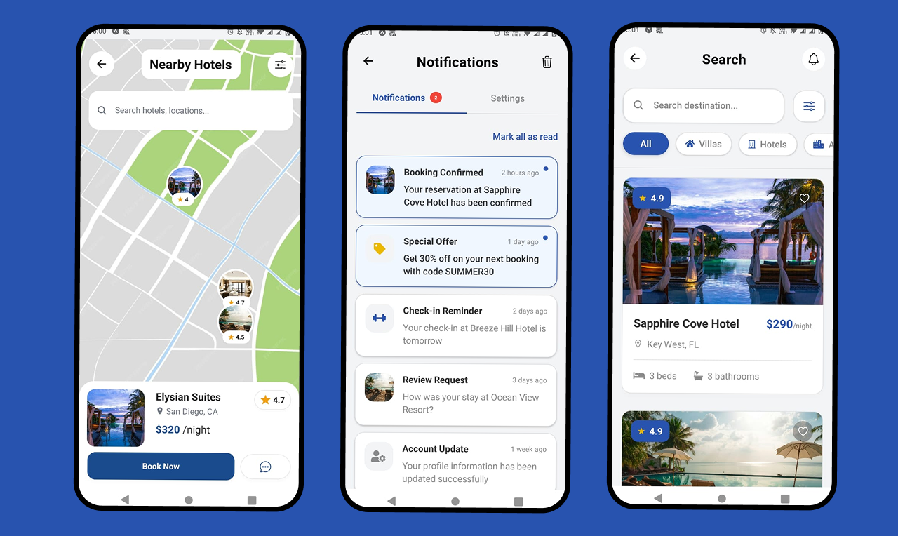 AI Hotel Booking UI Kit - React Native Expo App by Shakeel Ahmad on ...