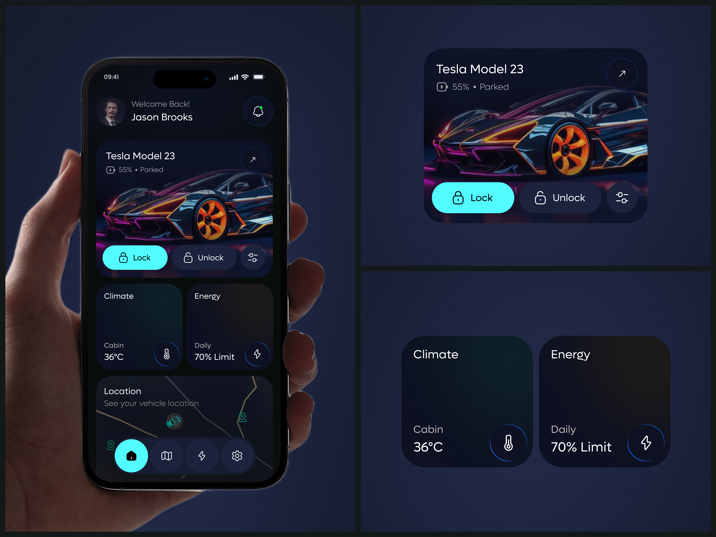 EV Mobile App Design by Md Rahamat Hawlader on Dribbble