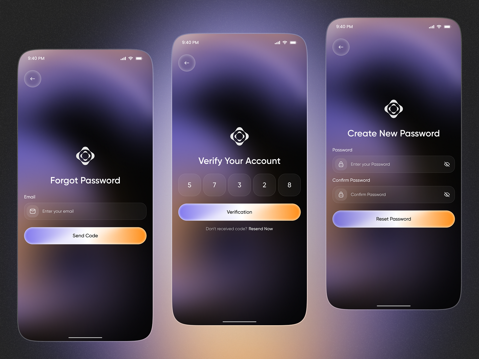 Forgot Password Flow UI – Modern Verification & Reset Screens by Imran ...