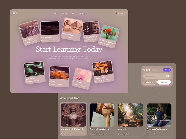 EdTech Course Management Website Design by Ronas IT | UI/UX Team on ...