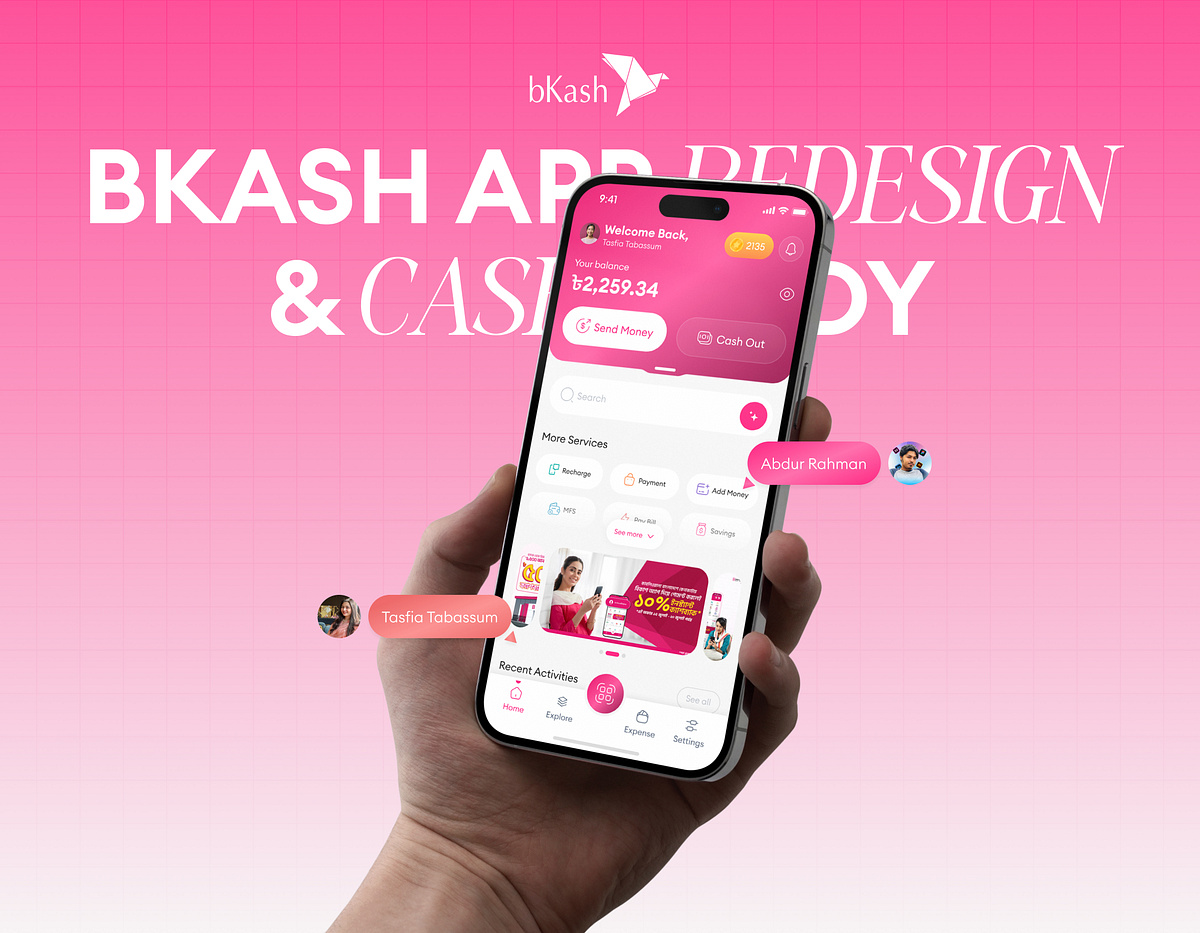 Bkash App Redesign by Abdur Rahman on Dribbble