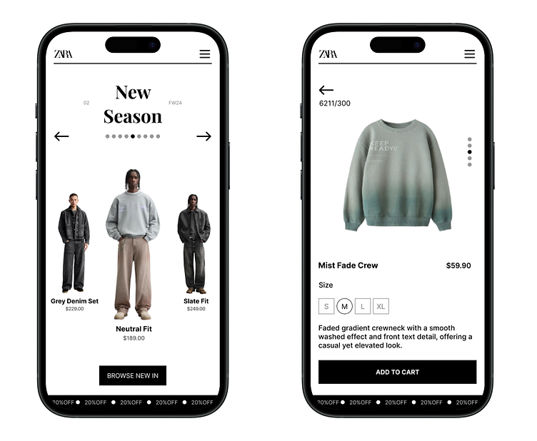 Zara Mobile App Redesign by Mohamed Hamdi on Dribbble