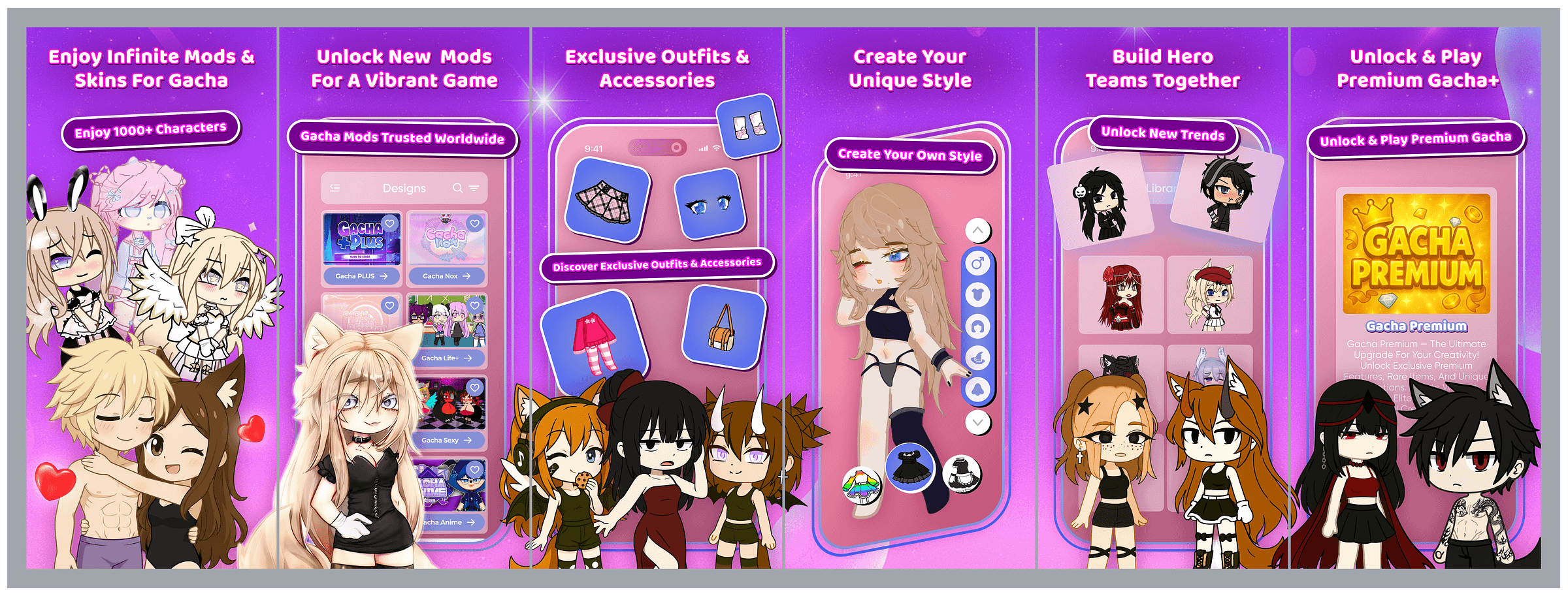 Gacha Plus & Mods — Graphic UI Design Concept by Anna Lomidze on Dribbble