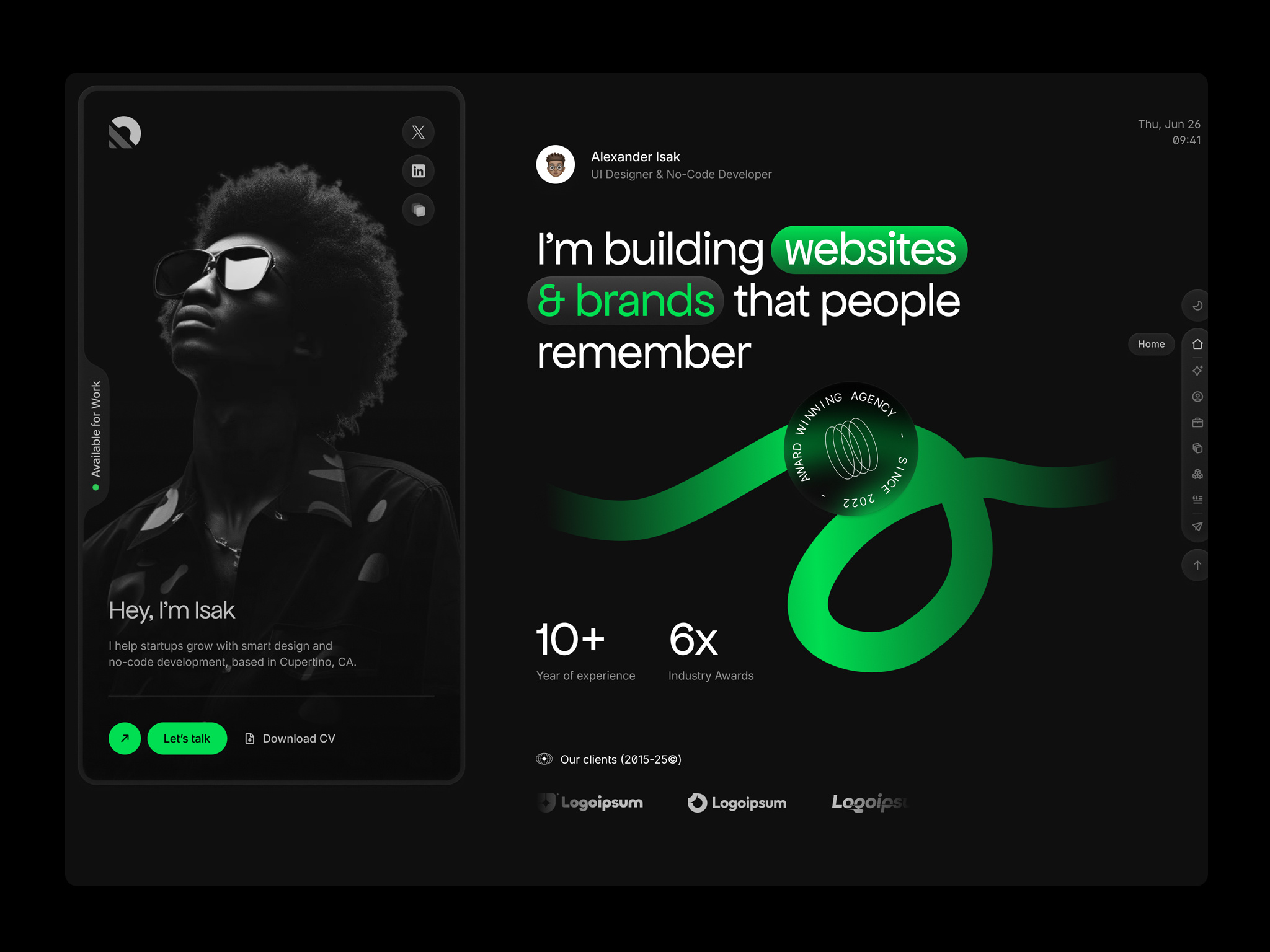 Isak - Personal Portfolio HTML Template by Themesflat on Dribbble