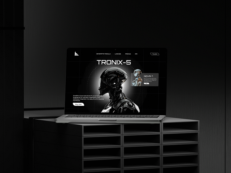 AI Robotics Product Landing Page – Futuristic Hero Section 3D UI by ...