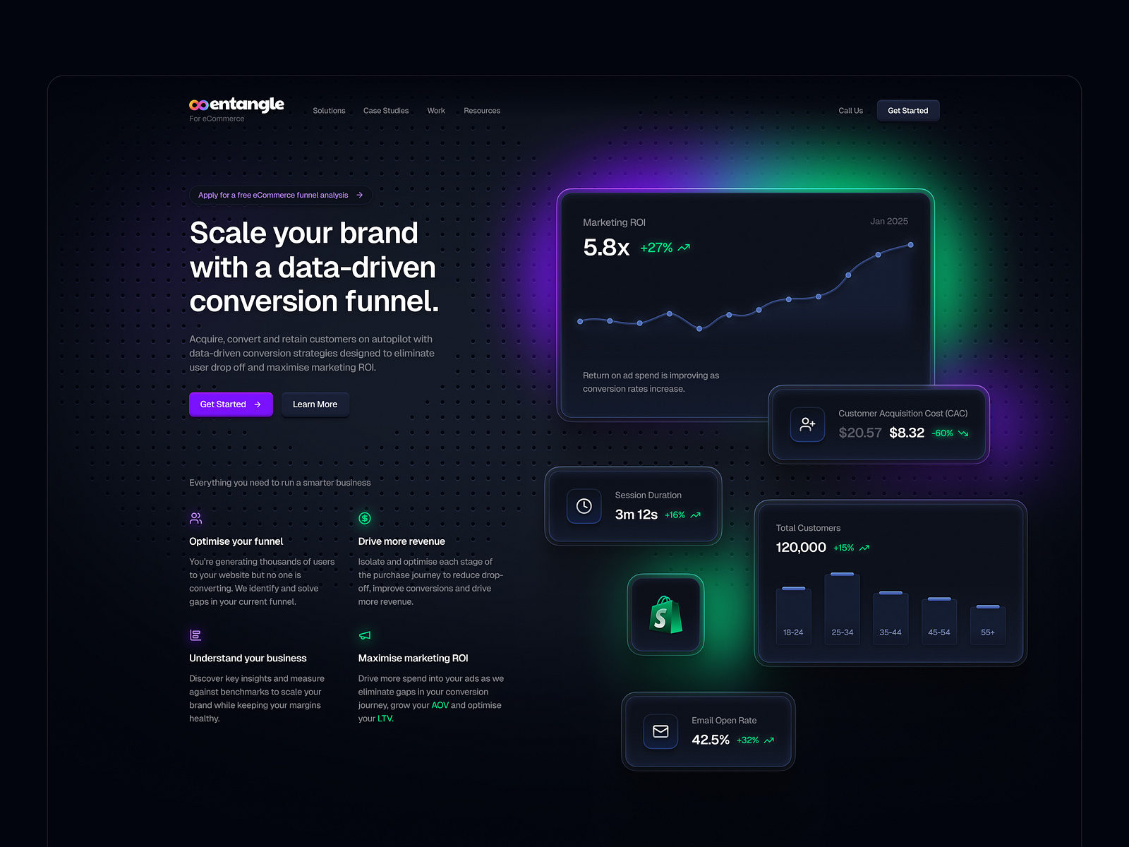 Entangle - Hero Section by Razvan Badea on Dribbble