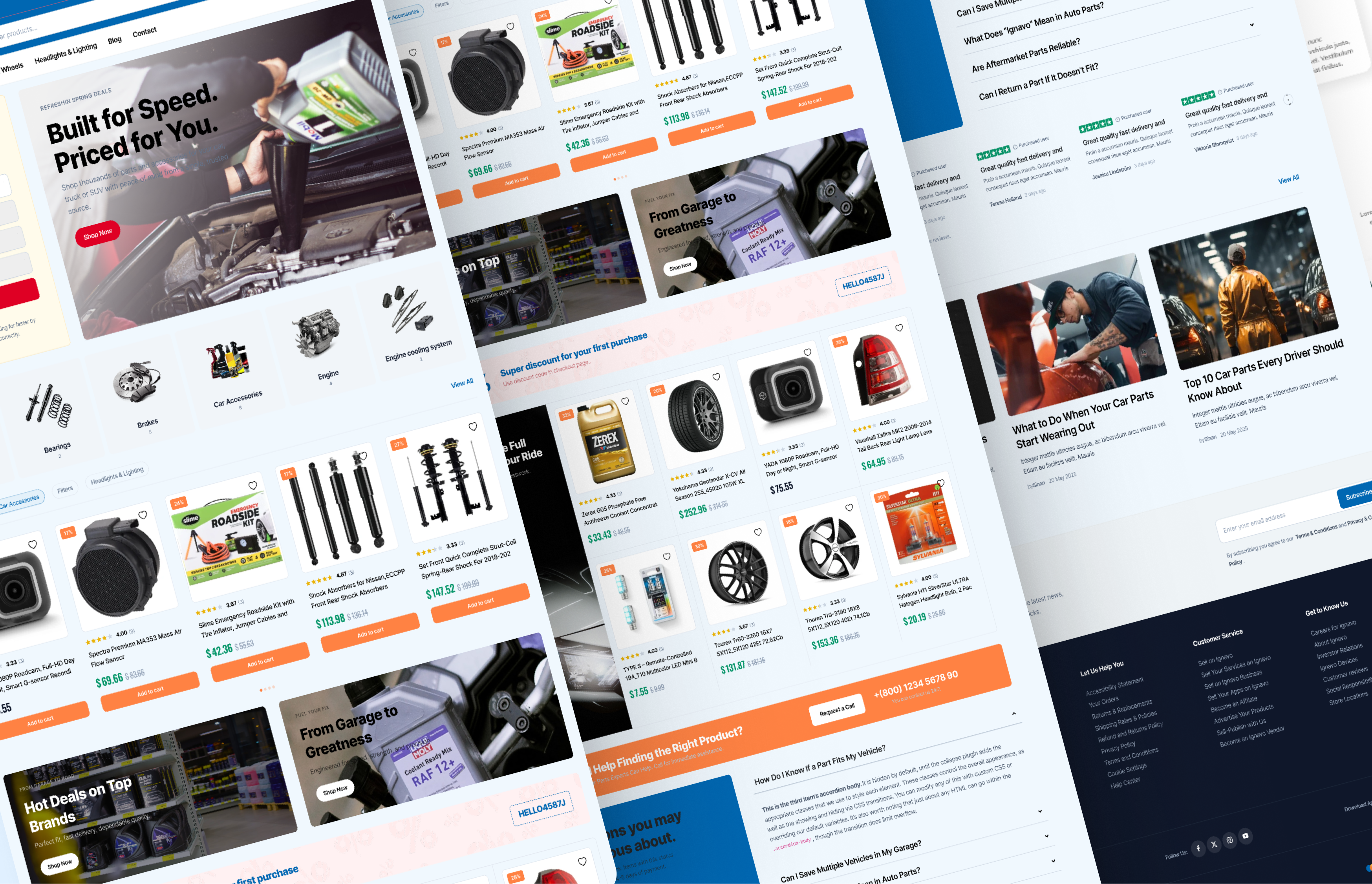 Auto Parts Website UI/UX — Car Parts eCommerce Branding Design by Vegas ...