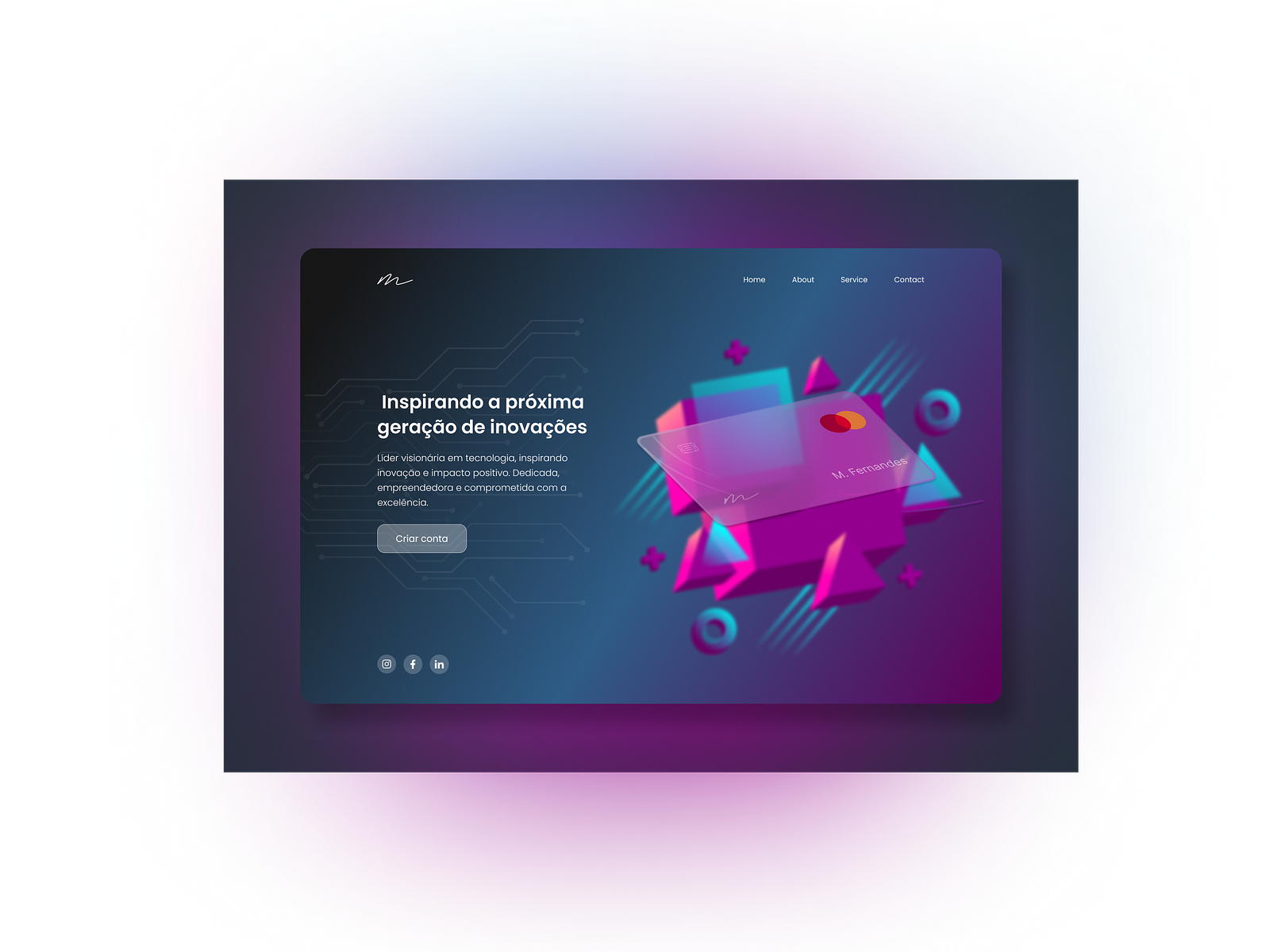 Hero Aplicando Glassmorphism Figma By Maria Fernandes Frota On Dribbble