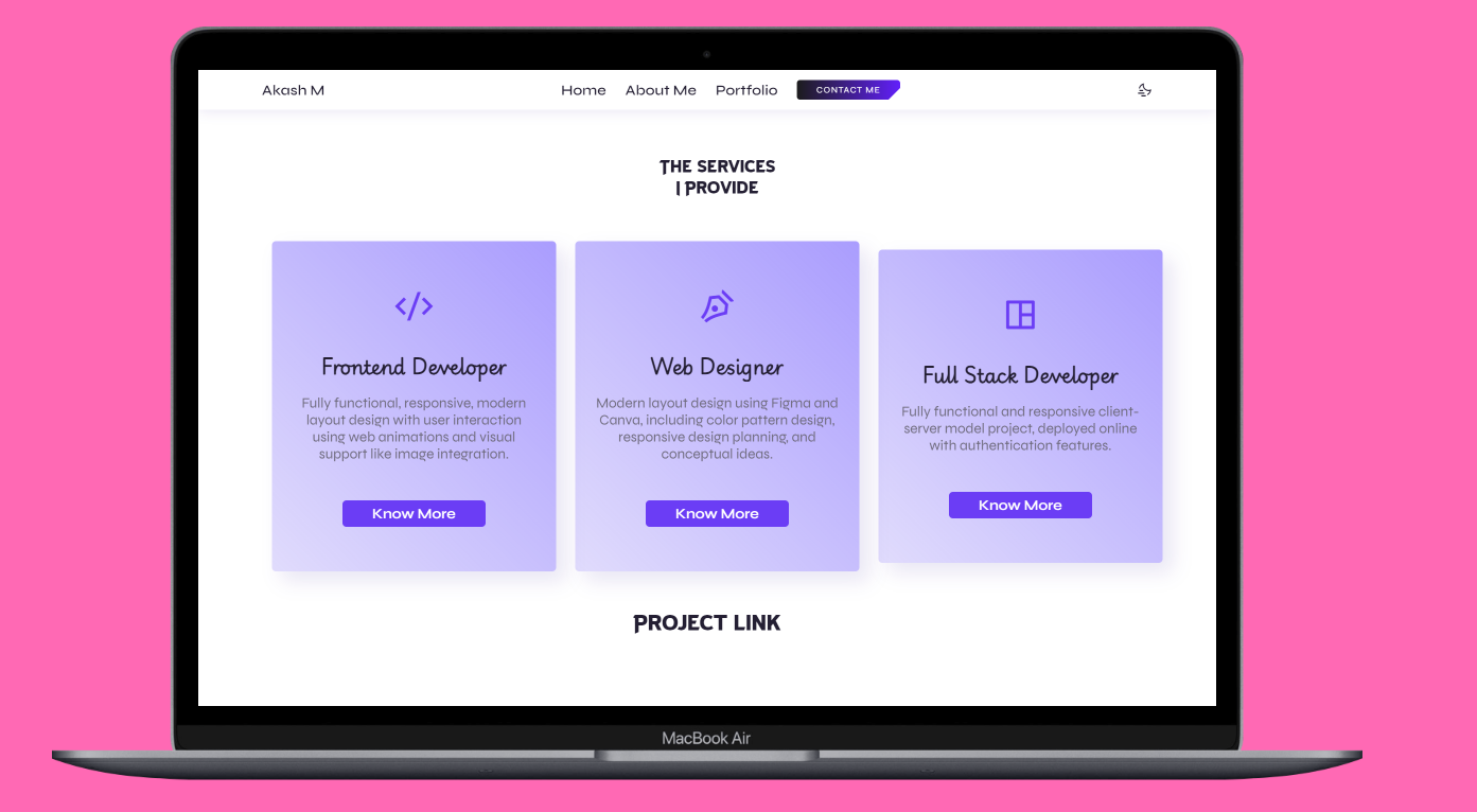 Modern Professional Portfolio by Akash M on Dribbble