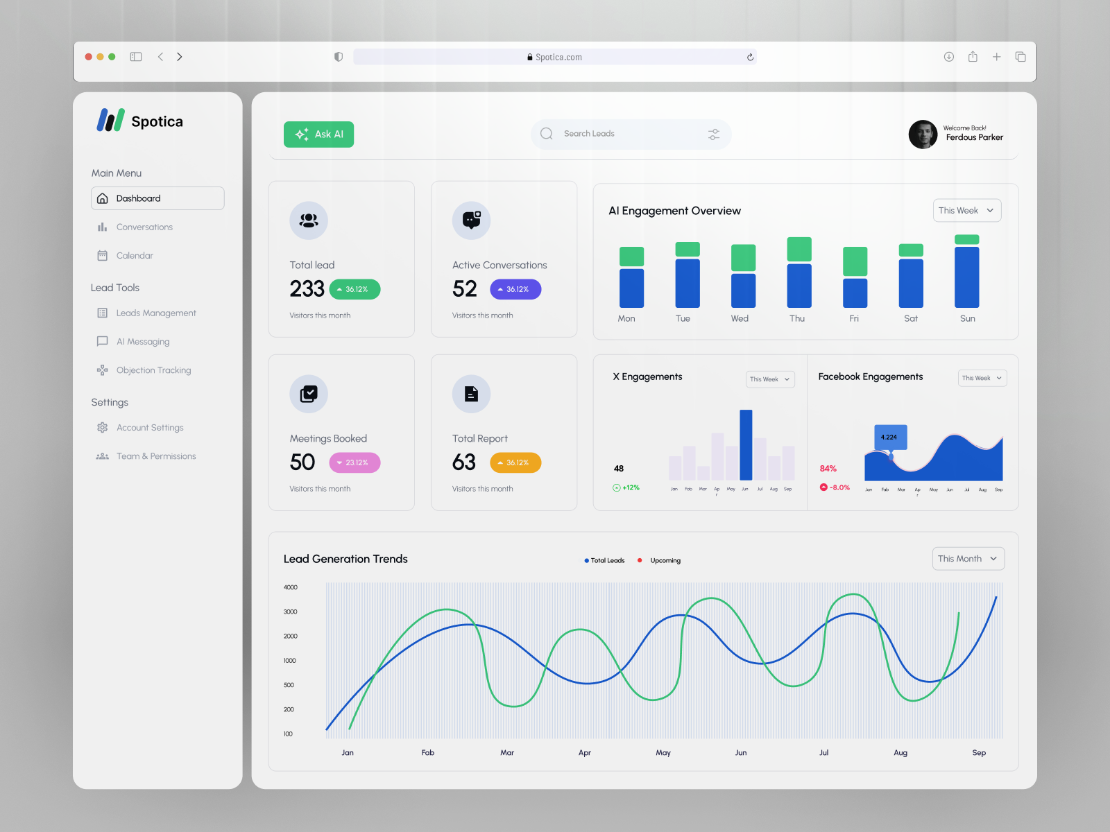 B2B SaaS Lead Generation Dashboard Design by Abu Bokkor Siddik 🔥 on ...
