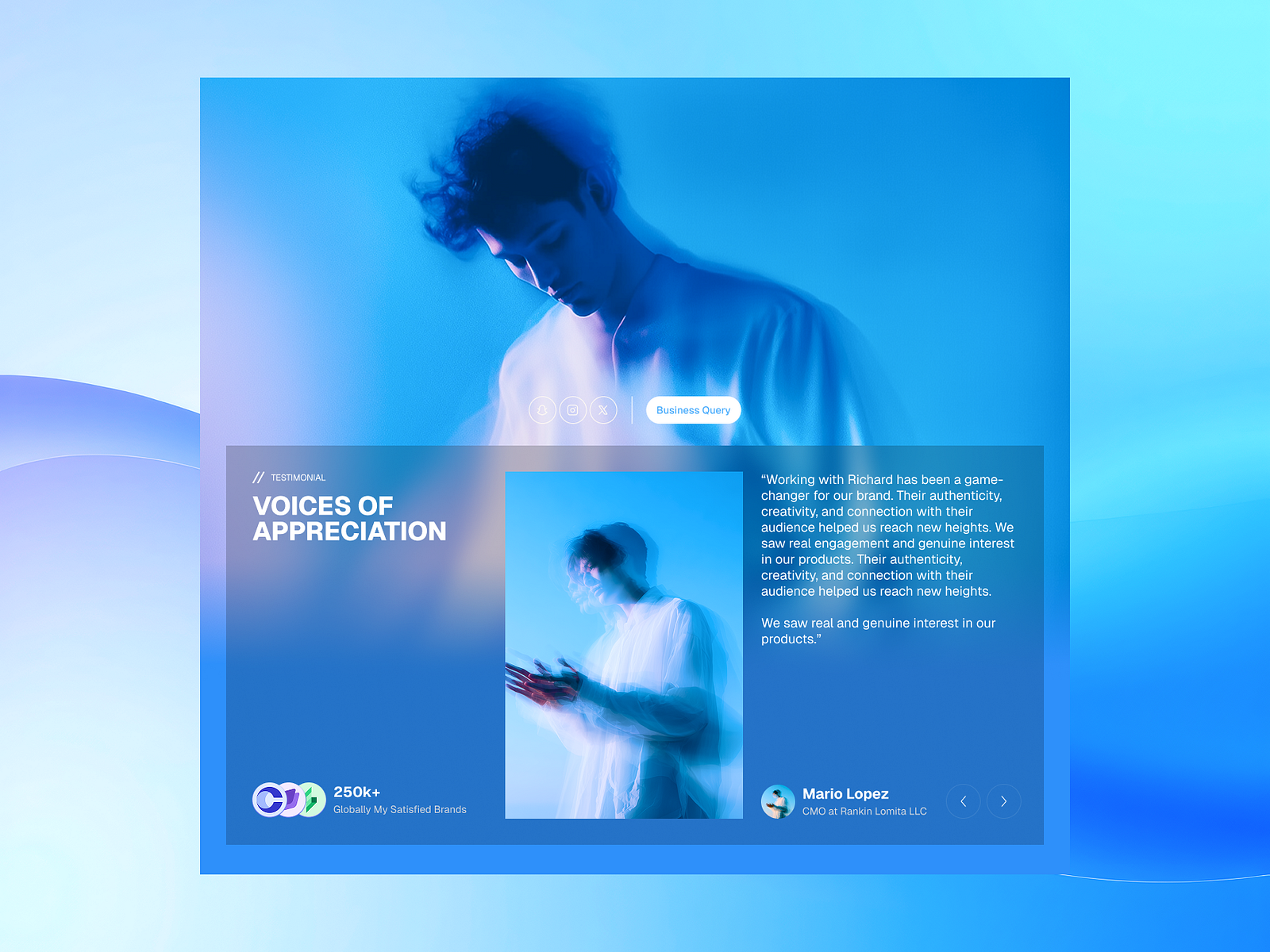 Testimonial Design by Samero - Startup Growth Partner on Dribbble