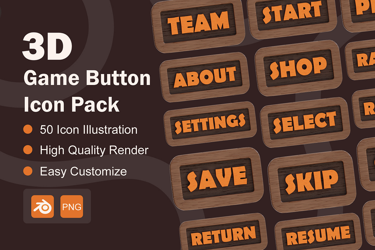 3d Game Button Icon Pack by phoenix studio on Dribbble