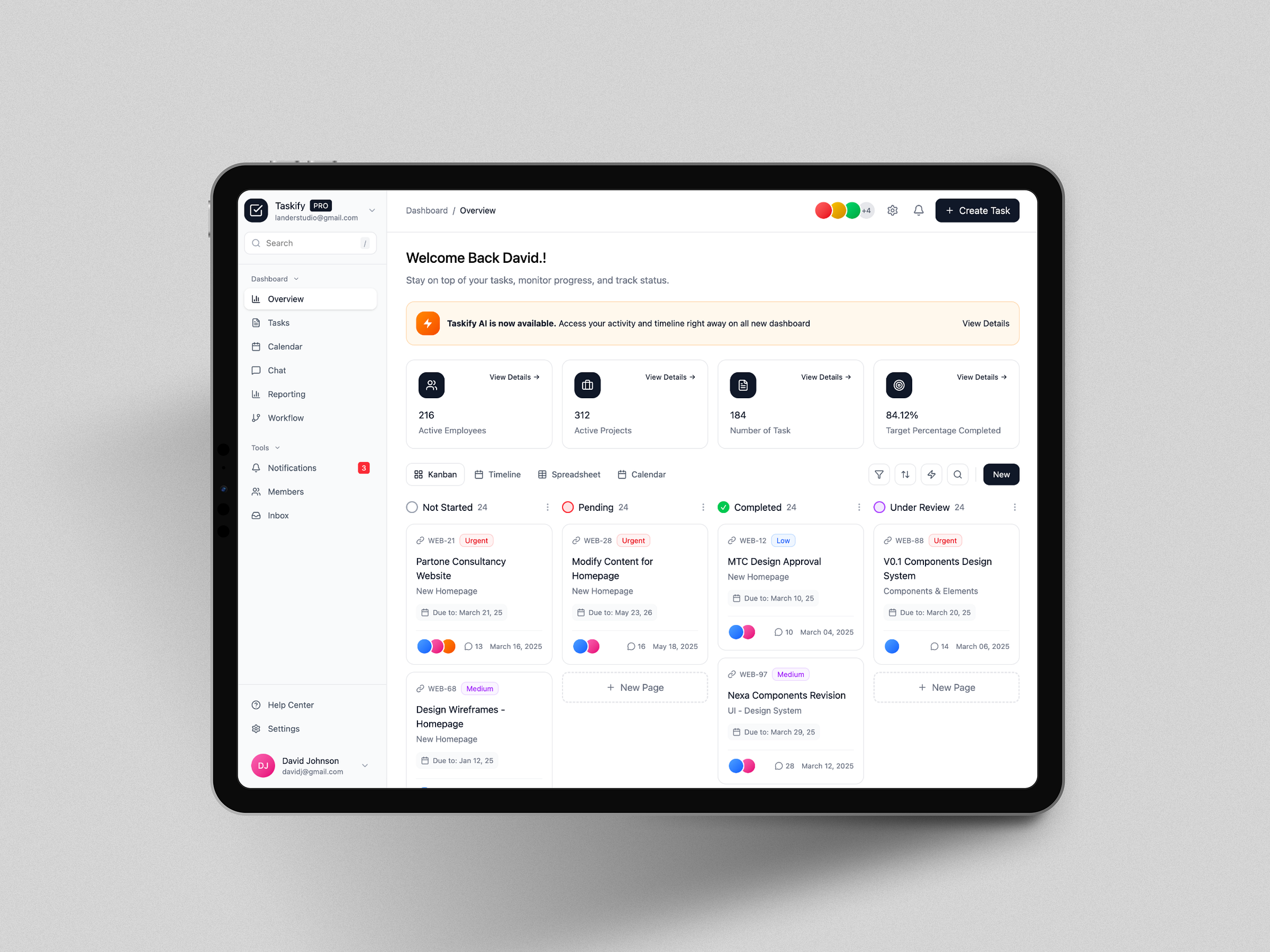 Taskify PRO — Modern CRM & Task Management Dashboard by Buddilov Alex ...