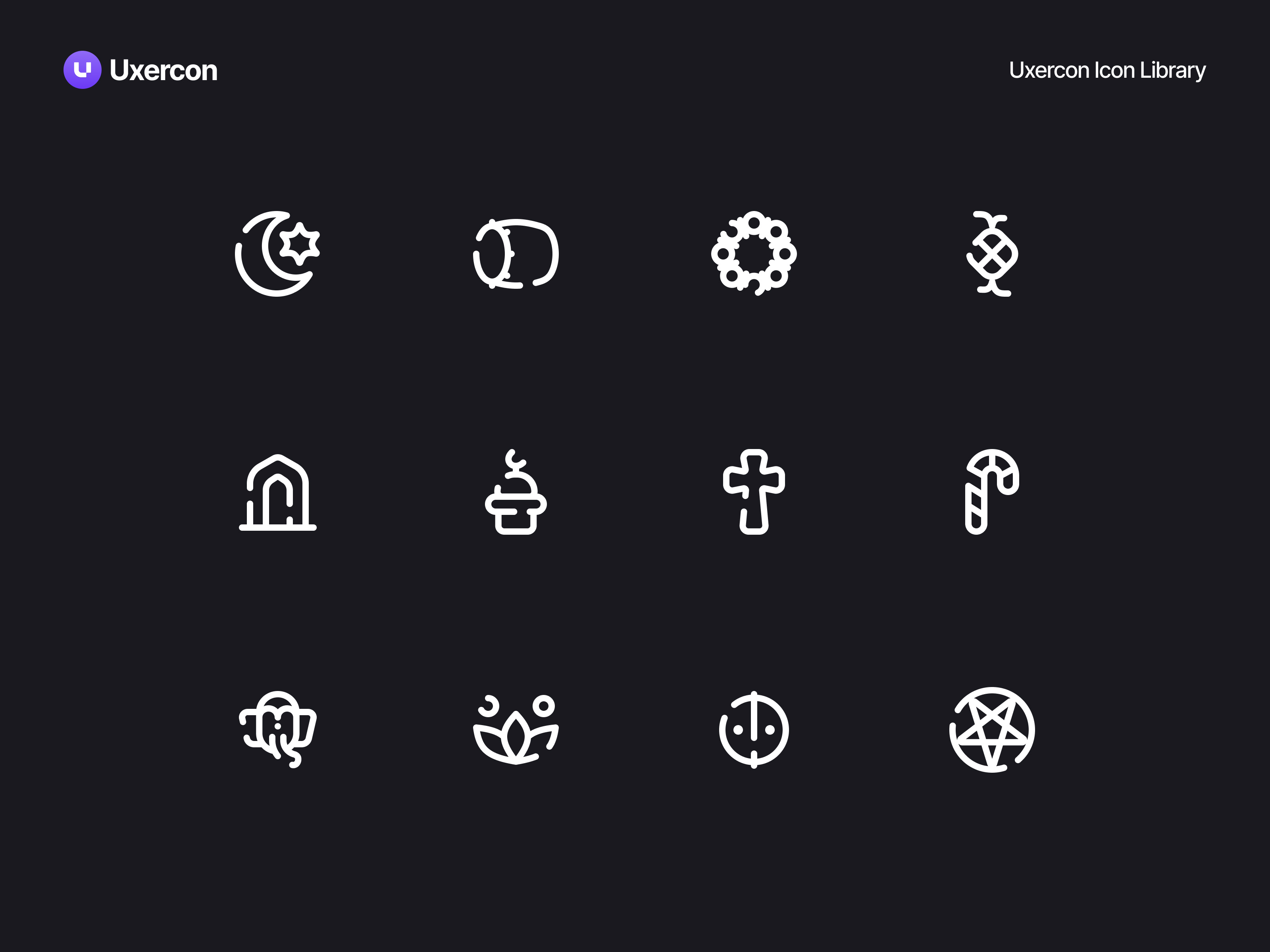 Religion - Uxercon Icon Library by Uxercon | Perfectly Icon Library on Dribbble