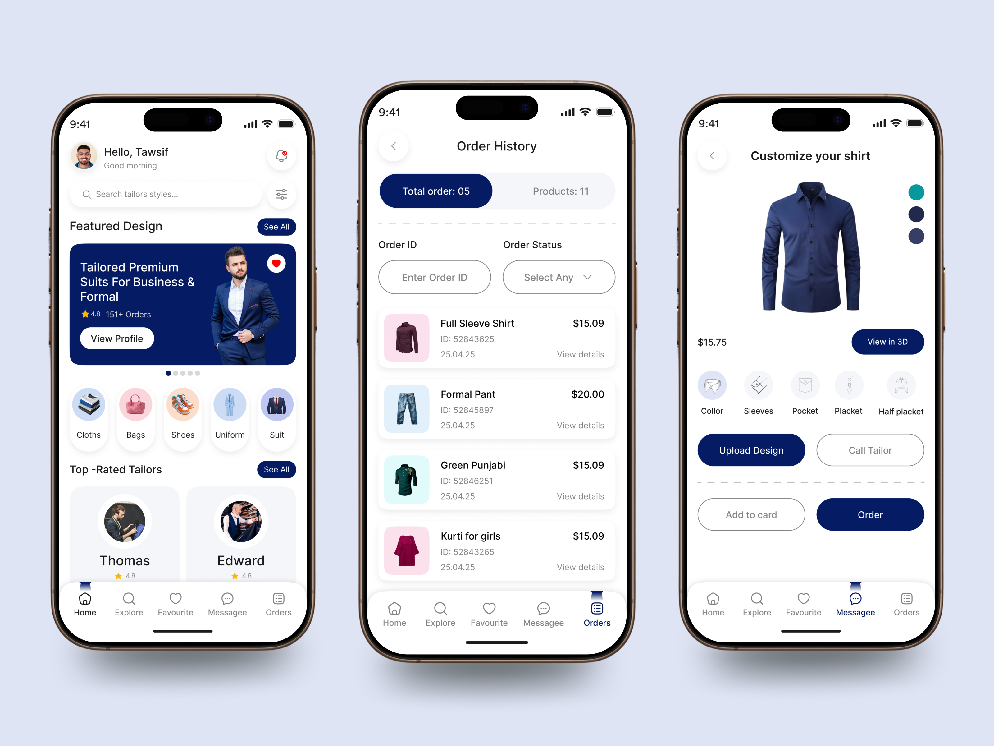 Tailors Mobile App Design UI/UX by UIX Maruf Hossen on Dribbble