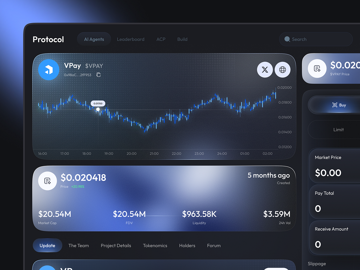 Protocol - Tokenized AI Agents Platform UX / UI Design by Md Abadul ...