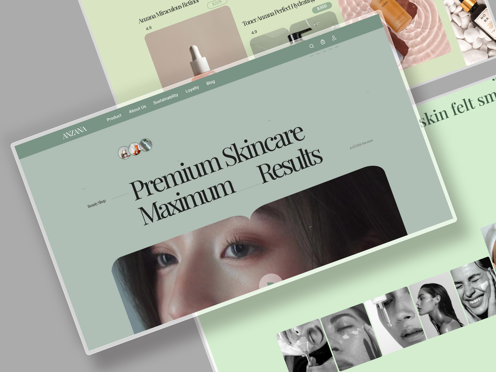 SKINCARE WEBPAGE DESIGN by Humaira Ibnat on Dribbble