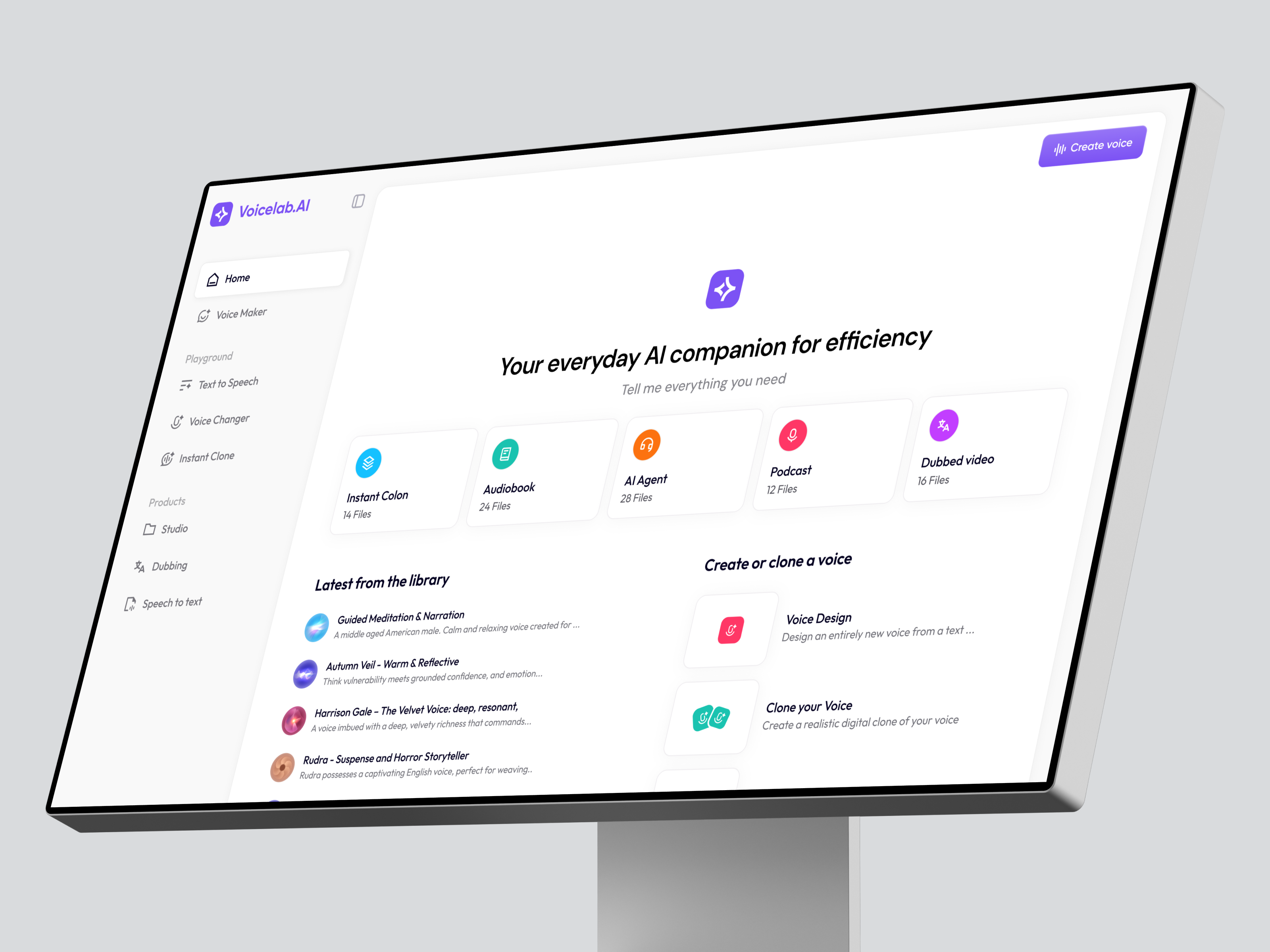 VoicelabAI — AI Voice Agent Platform by Shahid Miah UI UX Designer for Wavespace - UI/UX Design ...