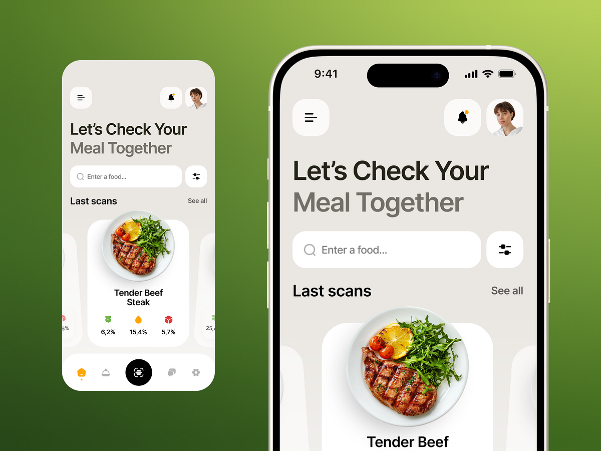 Food Scanner Mobile App UI Design by Nixtio on Dribbble