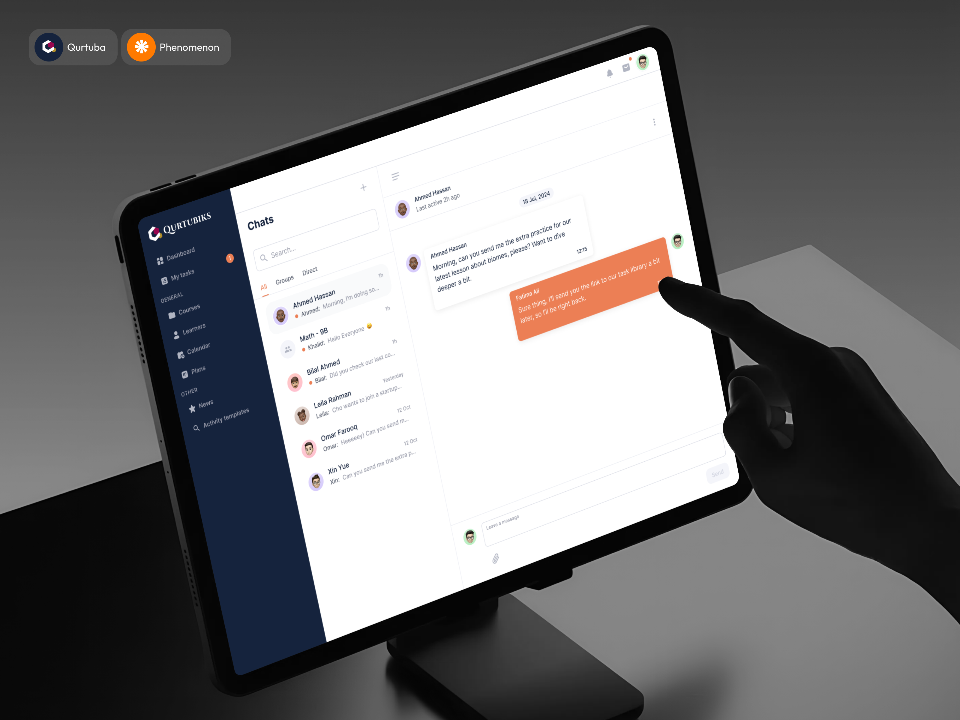 Dashboard Design for School Website – Qurtuba by Phenomenon Product for ...