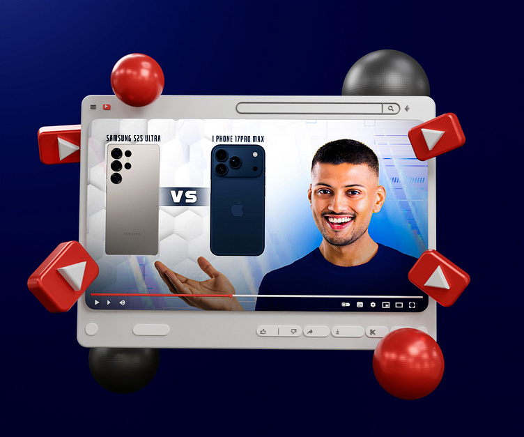 Modern Youtube thumbnail design by Salman Ahmed on Dribbble