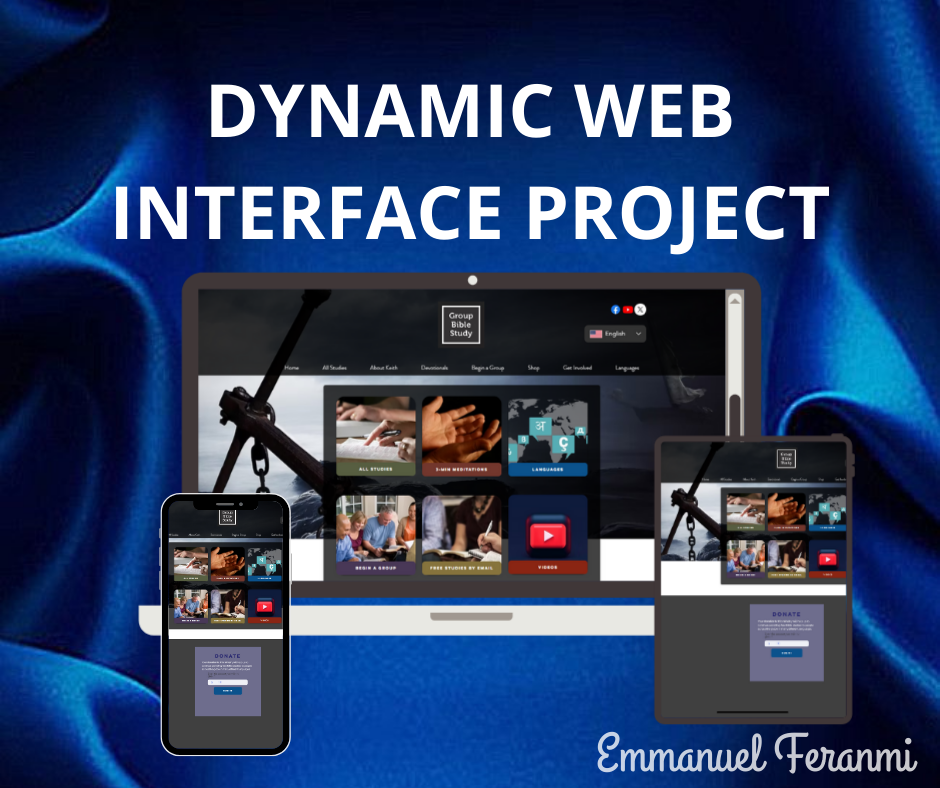 DYNAMIC WEB INTERFACE PROJECT FOR GROUP BIBLE STUDY by Emmanuel Feranmi ...