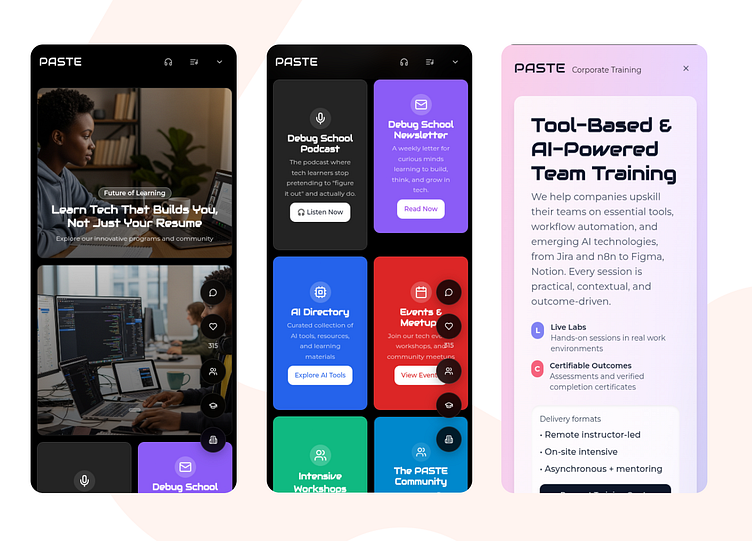 PASTE Virtual Tour Website UI Design by Thosyn Pax on Dribbble