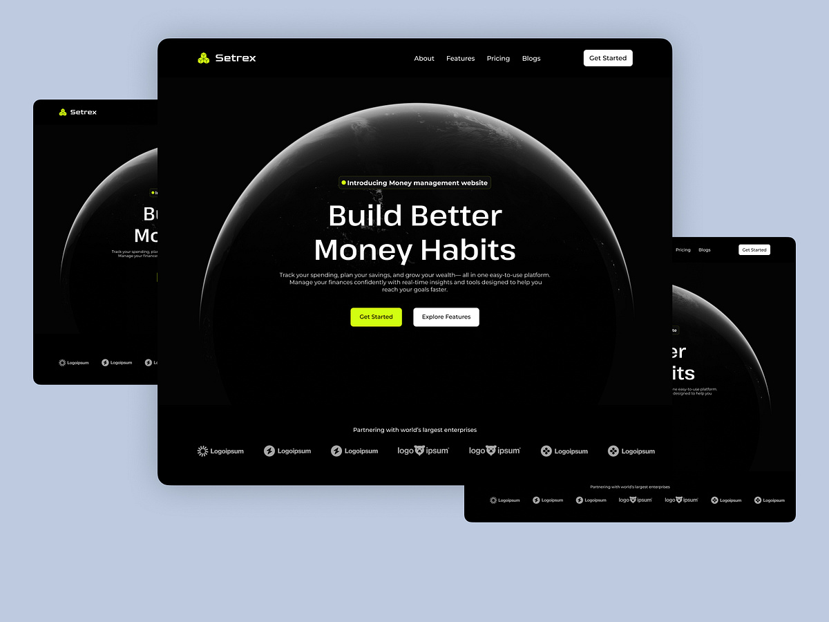 Setrex Money Management Website by Blinto on Dribbble