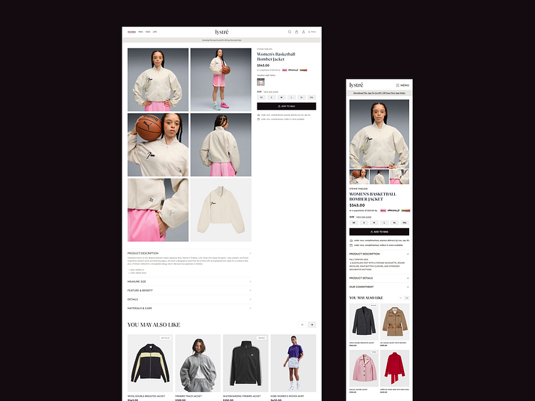 Ecommerce Product Page UI for Fashion Brand by Musemind Branding & Web ...