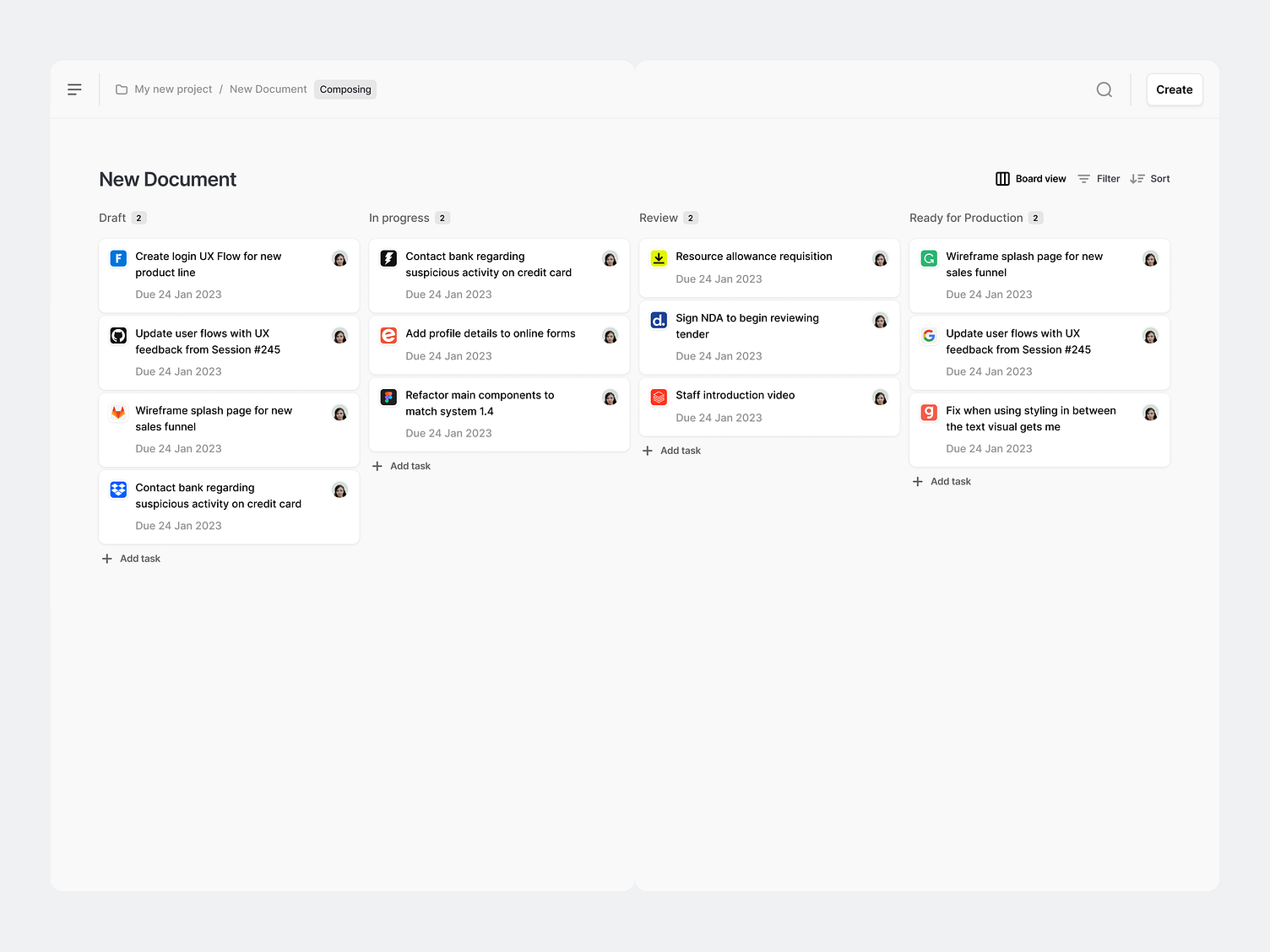 Stratis UI - Kanban List by Monty Hayton on Dribbble
