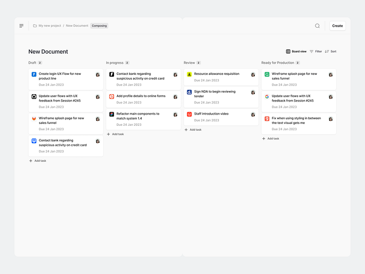 Stratis UI - Kanban List by Monty Hayton on Dribbble