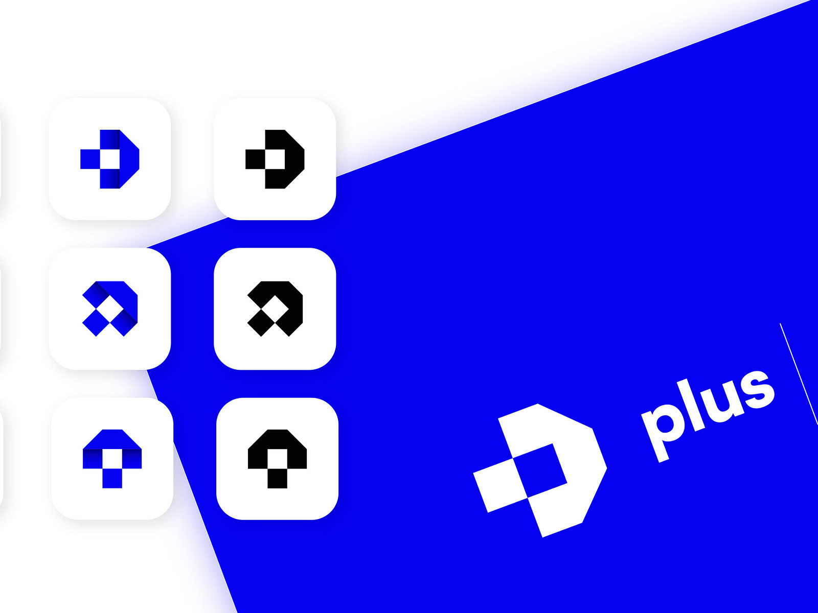 d plus - Geometric Brand System Exploration by yellow hyphen on Dribbble