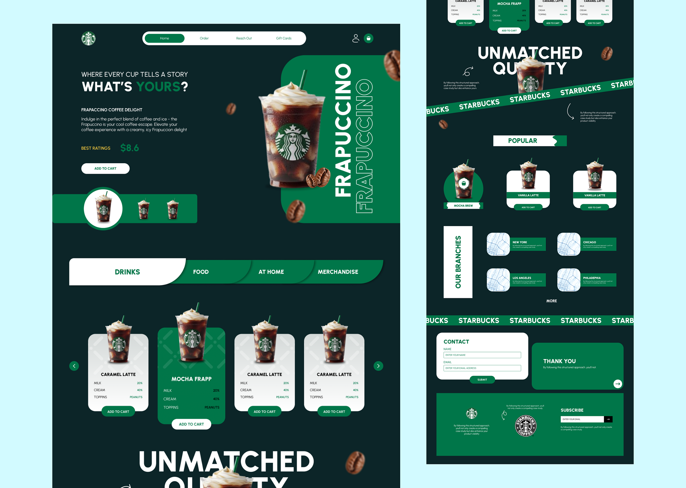 Starbucks Website Landing Page Design by Akaehomen Peace on Dribbble