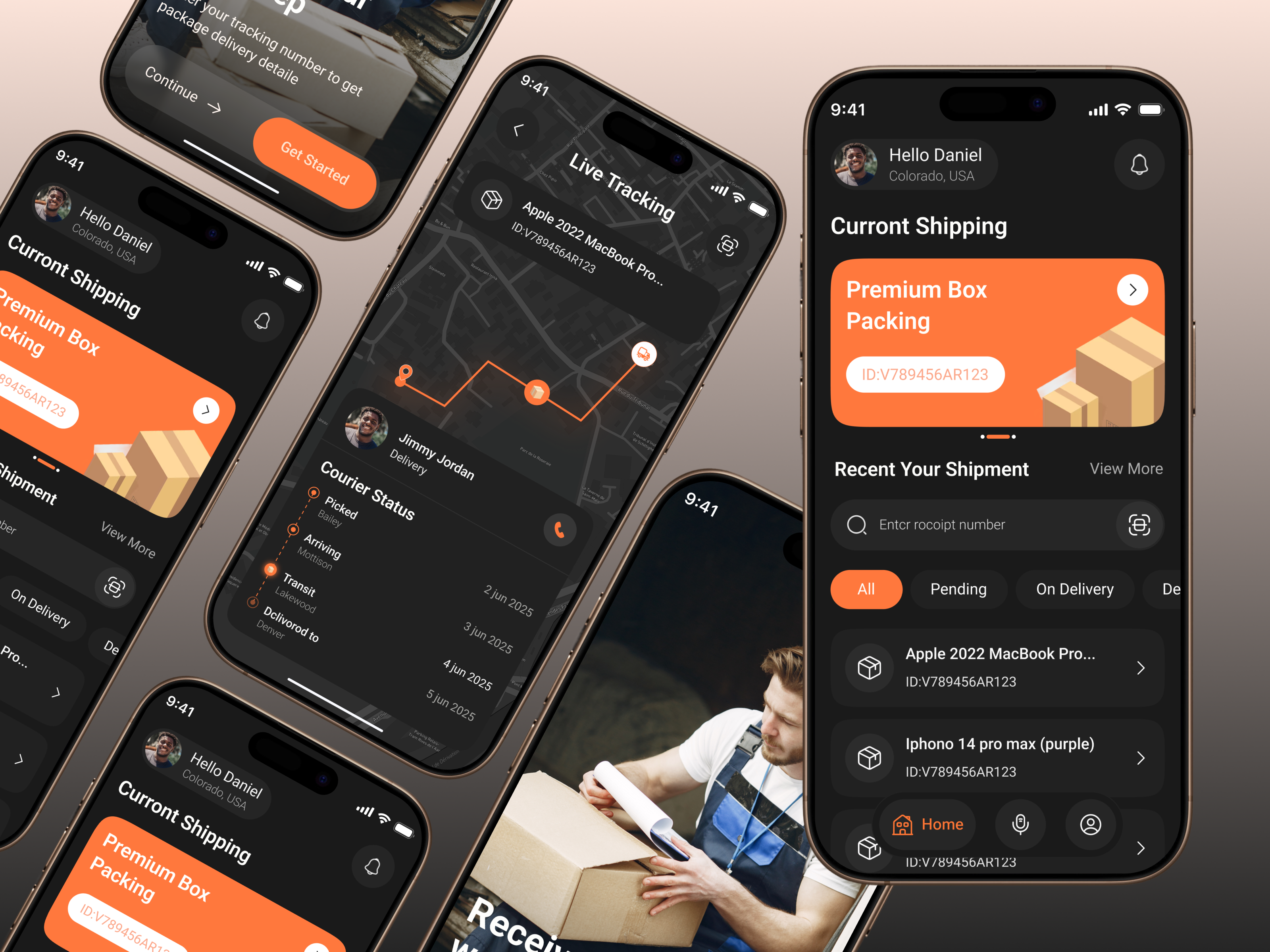 Parcel Delivery Mobile App UI by UIX Maruf Hossen on Dribbble