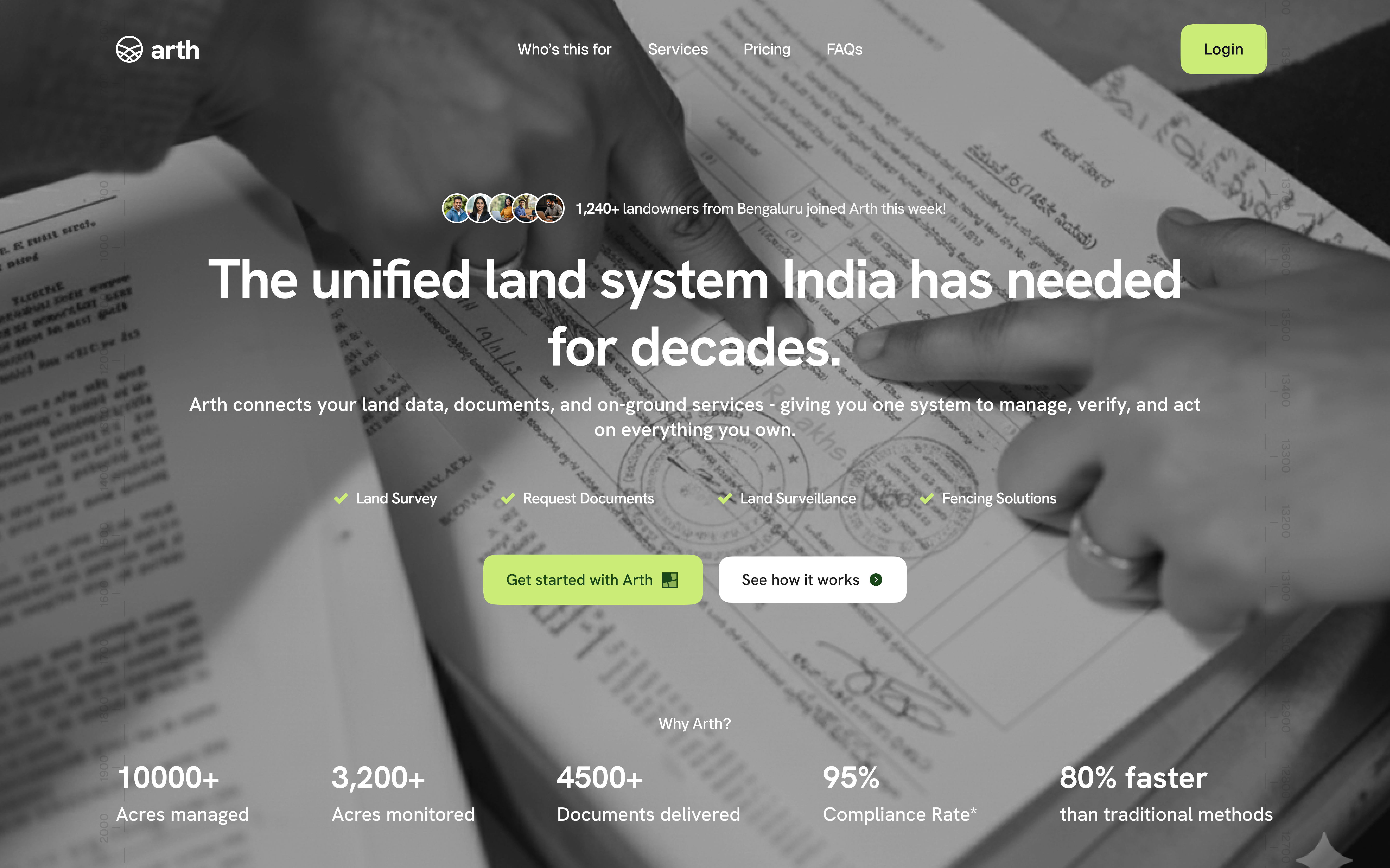 Land Management Eco-System Hero Section by Ankit Thakur on Dribbble