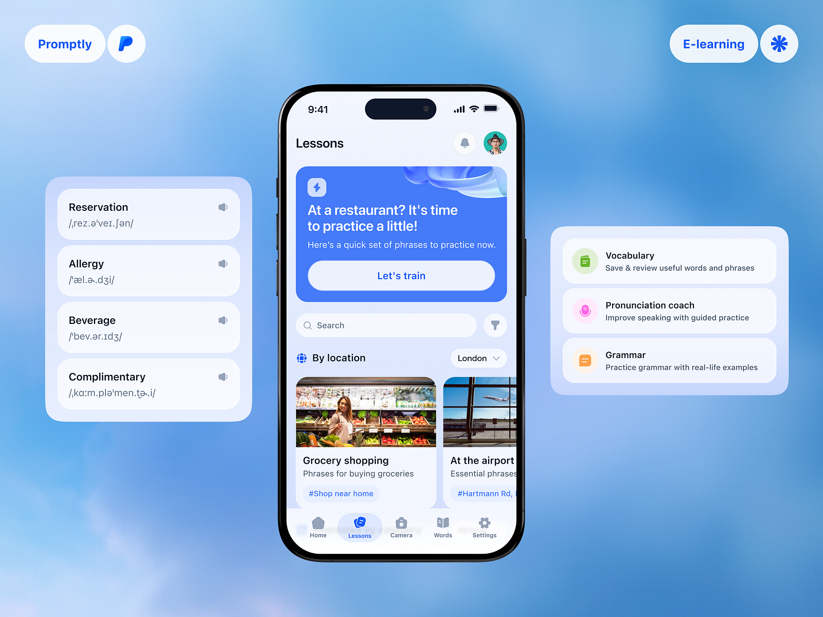 Mobile App Design for Language Learning – Promptly by Phenomenon ...