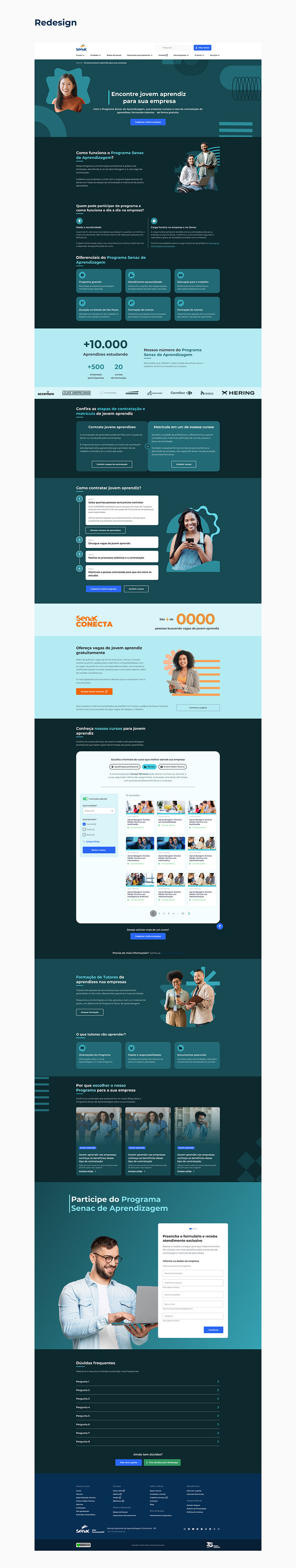 Landing page redesign - Aprendizagem Empresas - Senac SP by Samuel Coutinho on Dribbble