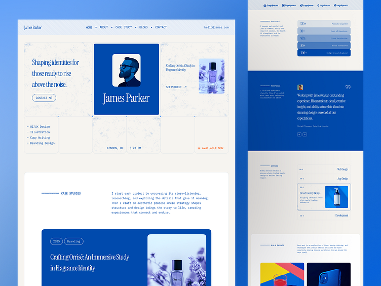 James Parker - Portfolio Website UI/UX Design by Panze - UX Design ...