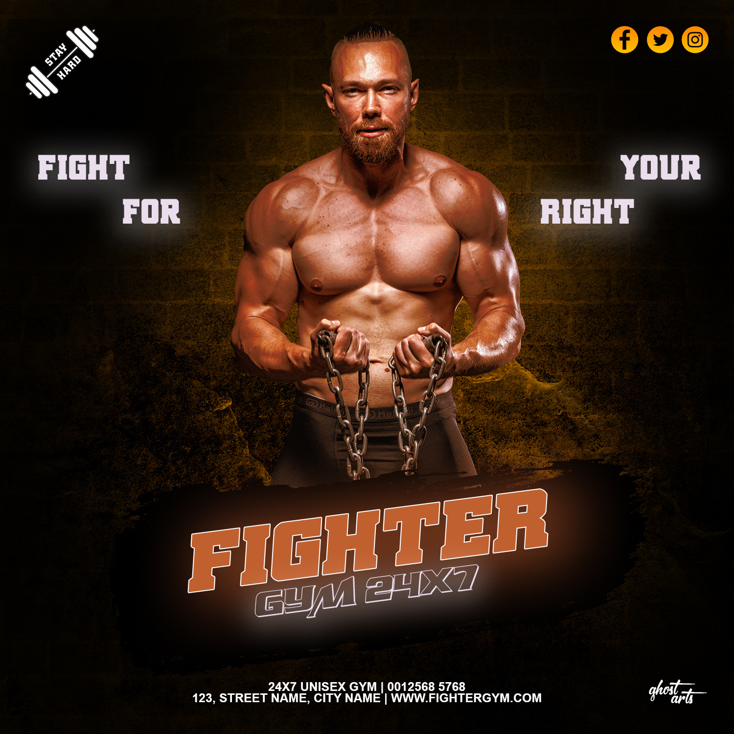 #Gym Poster Design, instagram poster design by ghost_arts on Dribbble