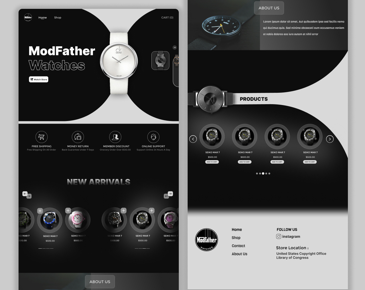 Luxury Watch E-Commerce Website UI by Sahel UiUx-Programmer on Dribbble