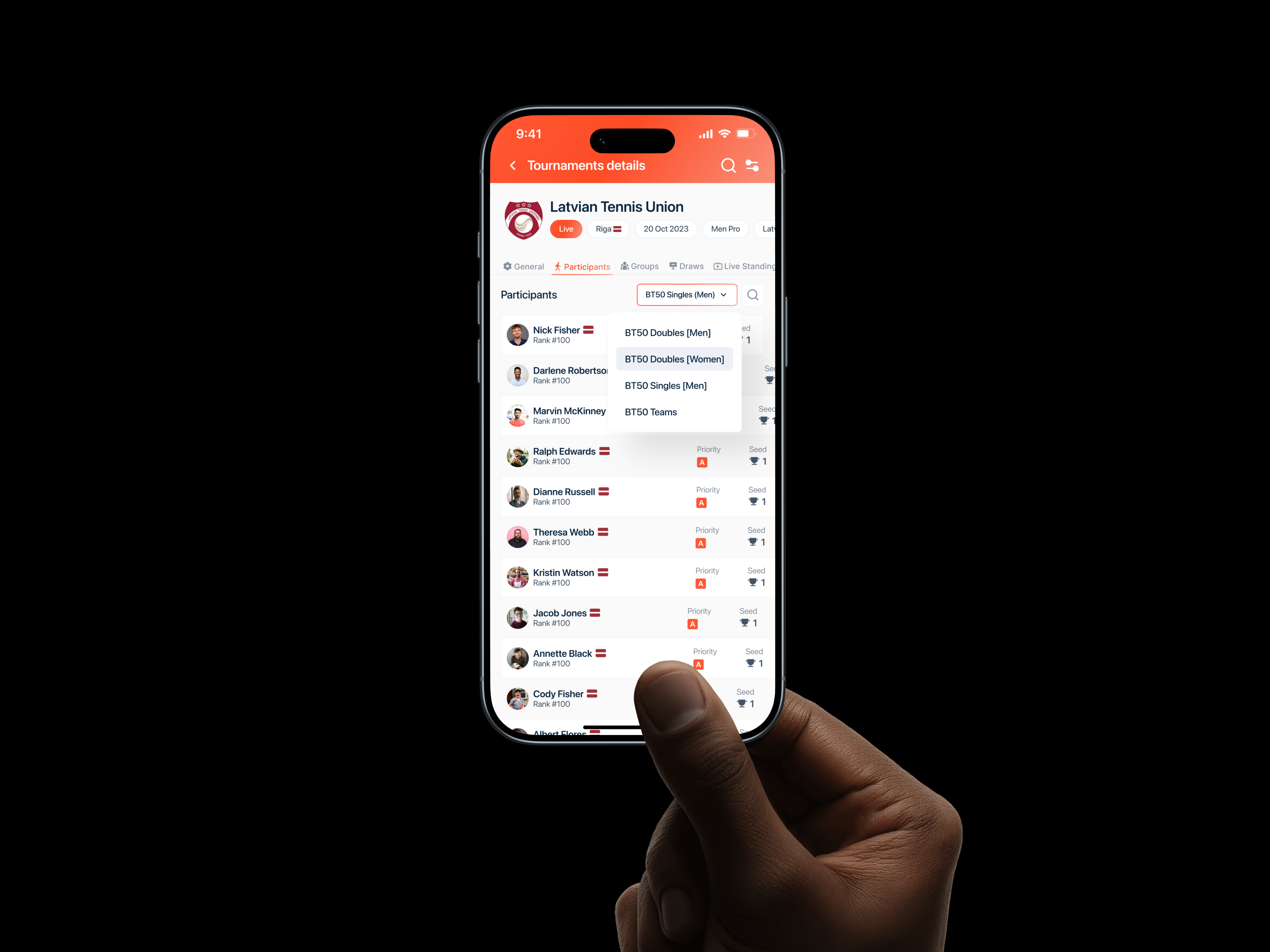 Tournated – Sports Mobile App Design by Wavespace – Mobile App UI/UX ...