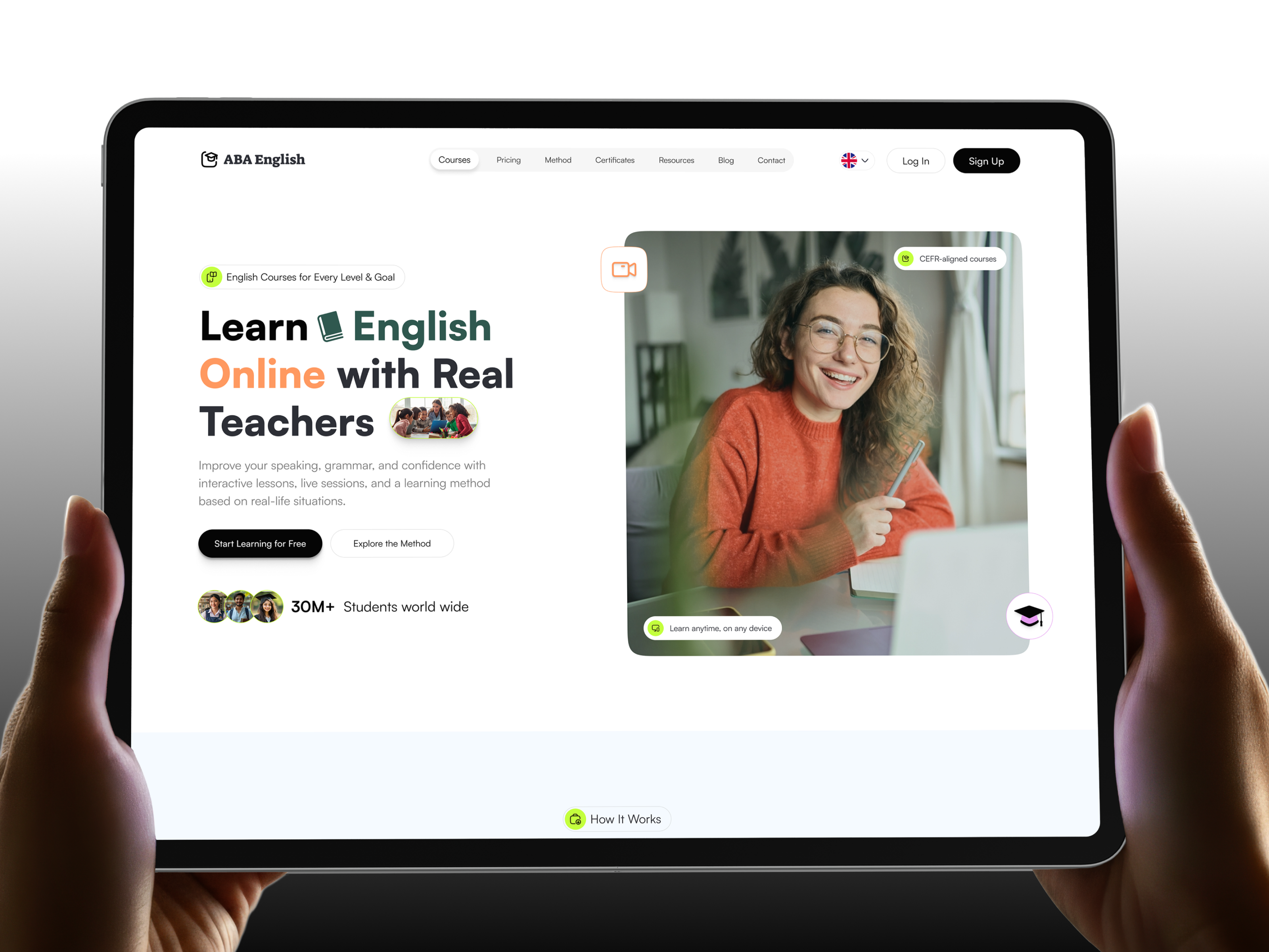 Modern Language Learning Website - UI/UX Design by Shasanko Creations ...