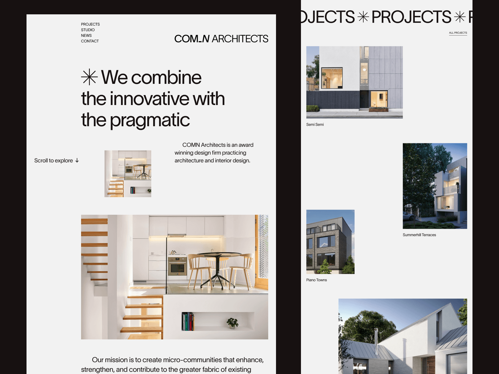 COMN Architects Landingpage Redesign | Architecture by Eduard Bodak on ...