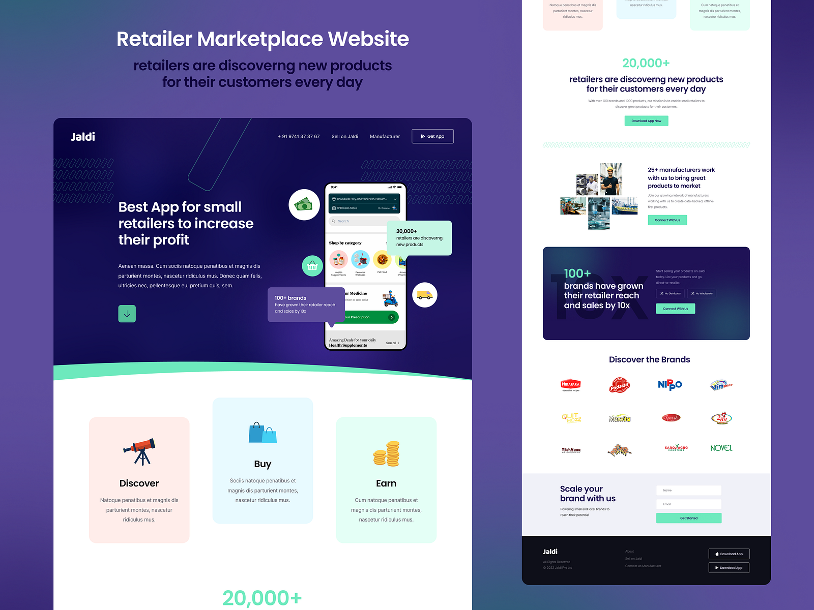 Retailer Marketplace Website by Narendra Keshkar on Dribbble