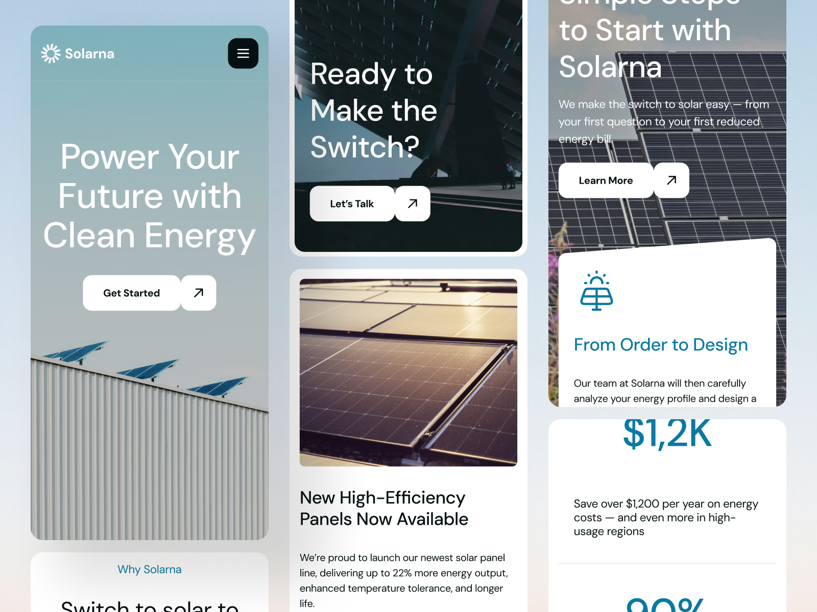 Solarna - Solar Energy Landing page Responsive by Pixelz on Dribbble
