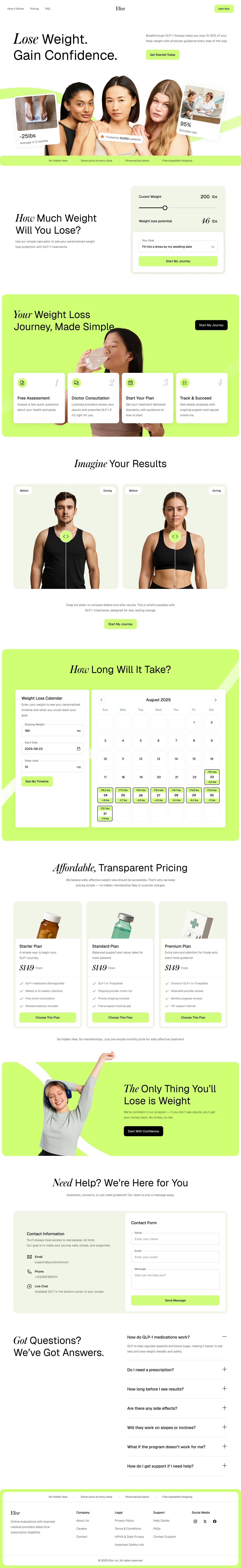 Elixr - Wellness Landing Page by Hakim Haiman for Potara Studio on Dribbble