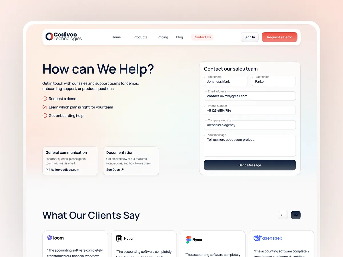 Browse thousands of Contact Page images for design inspiration | Dribbble