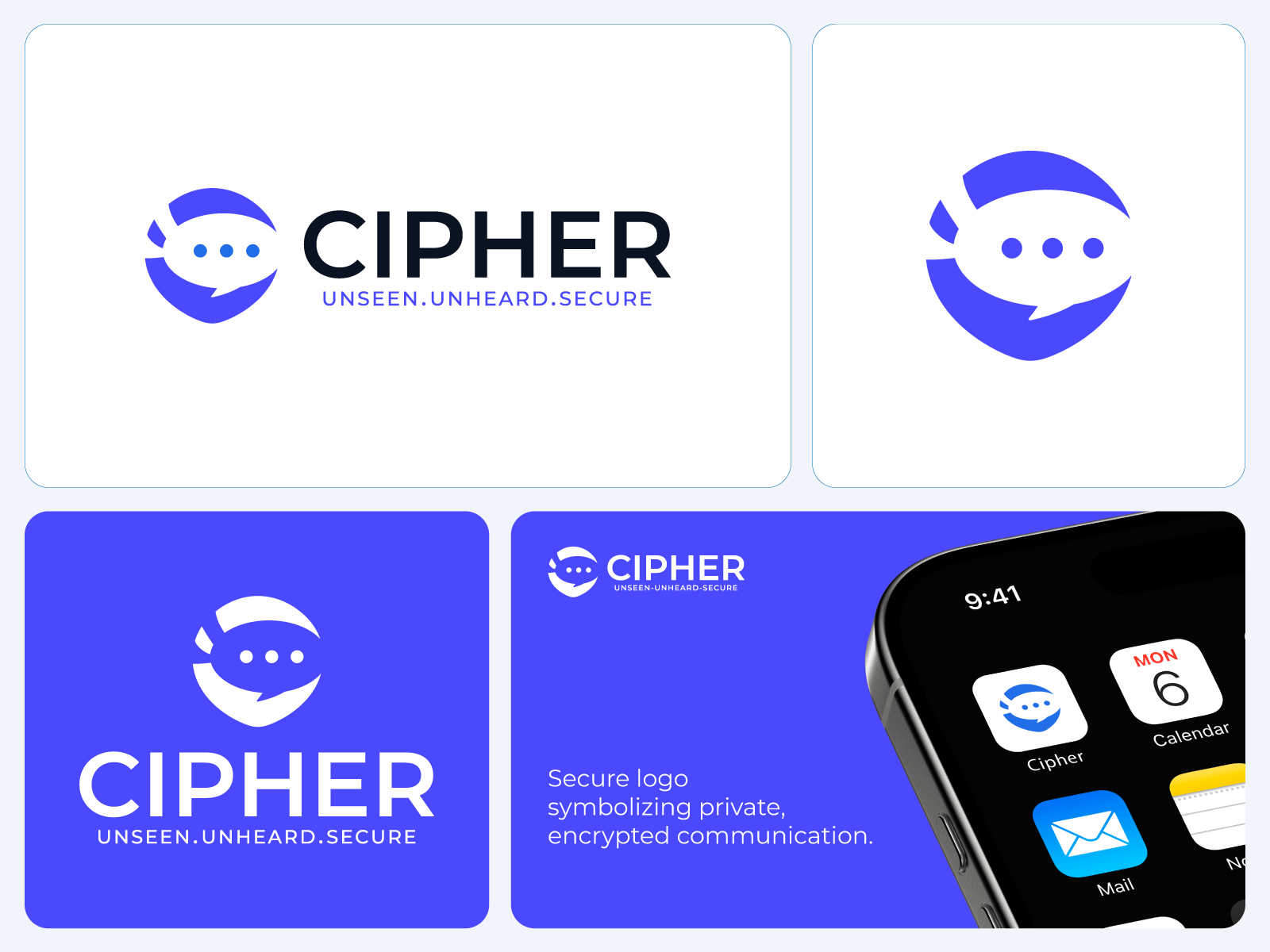 CIPHER — Secure Communication Logo Design. by Abu Taher on Dribbble
