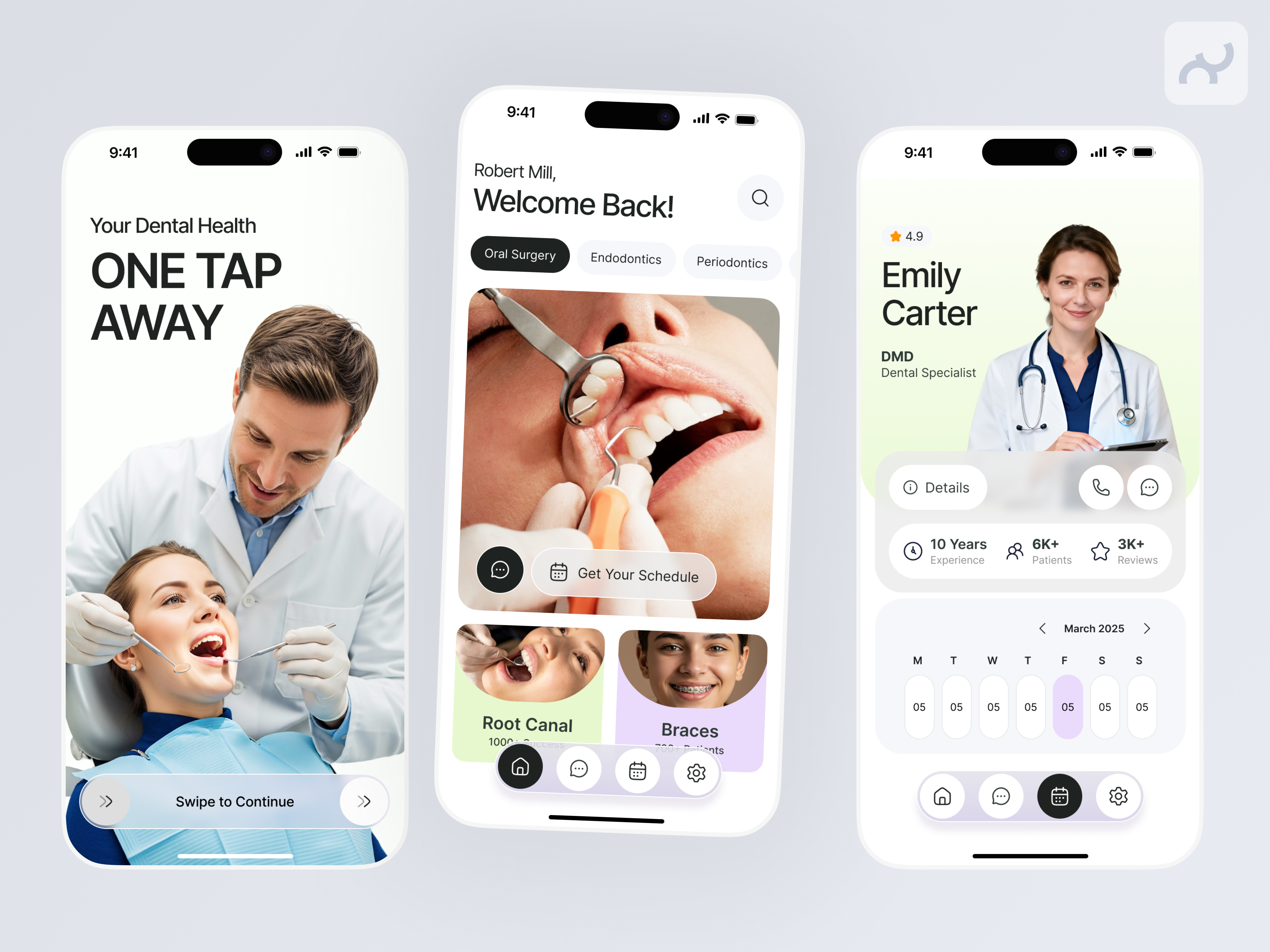 Mobile App Design For Dental Health by Muragency on Dribbble